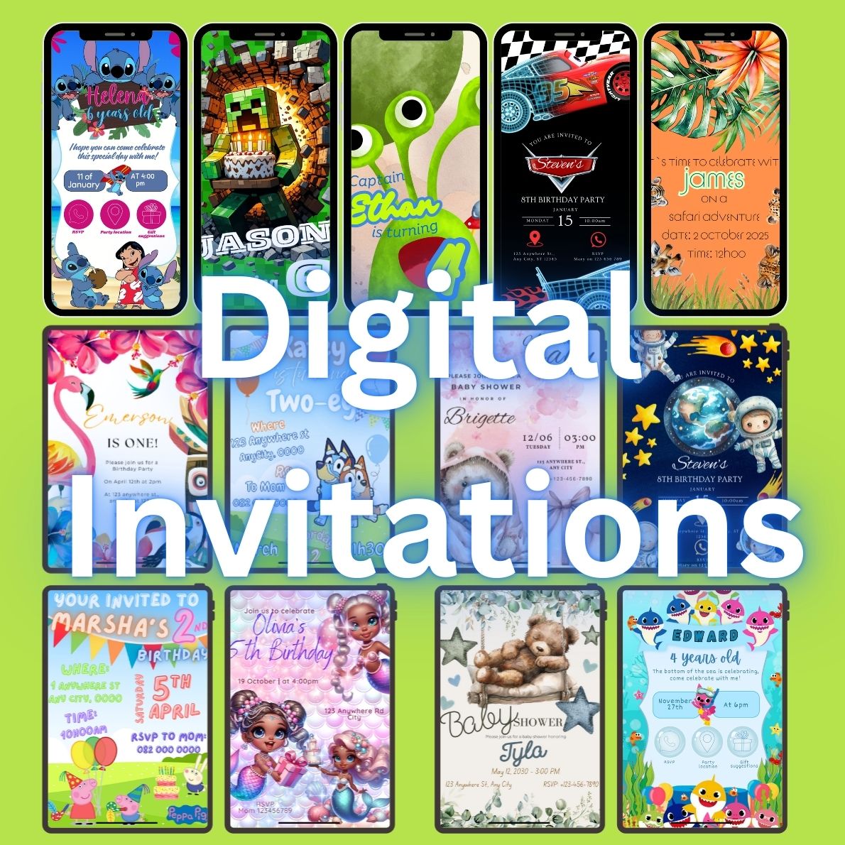 Digital Invitations – Party Scape